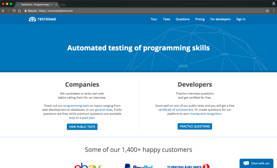 What does this tool offer? TestDome offers automated testing of ...