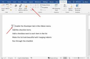 How To Make A Checklist In Microsoft Word In 5 Simple Steps