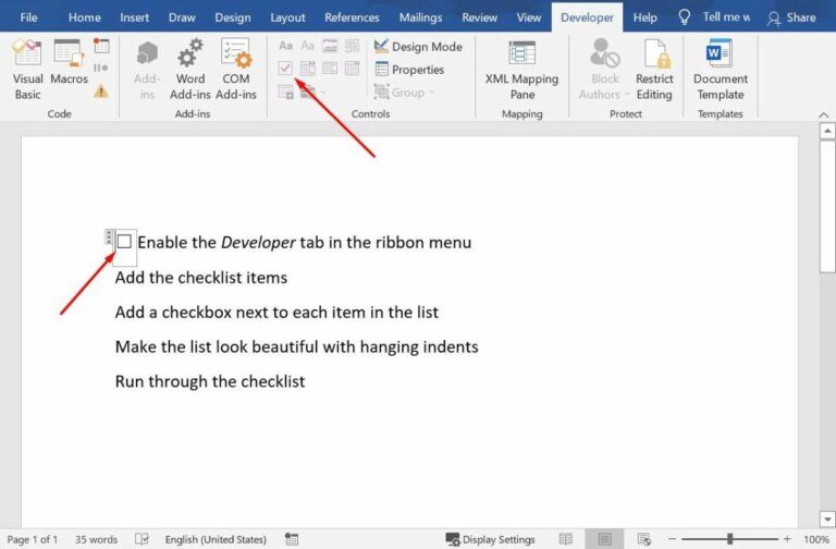 How To Make A Checklist In Microsoft Word In 5 Simple Steps