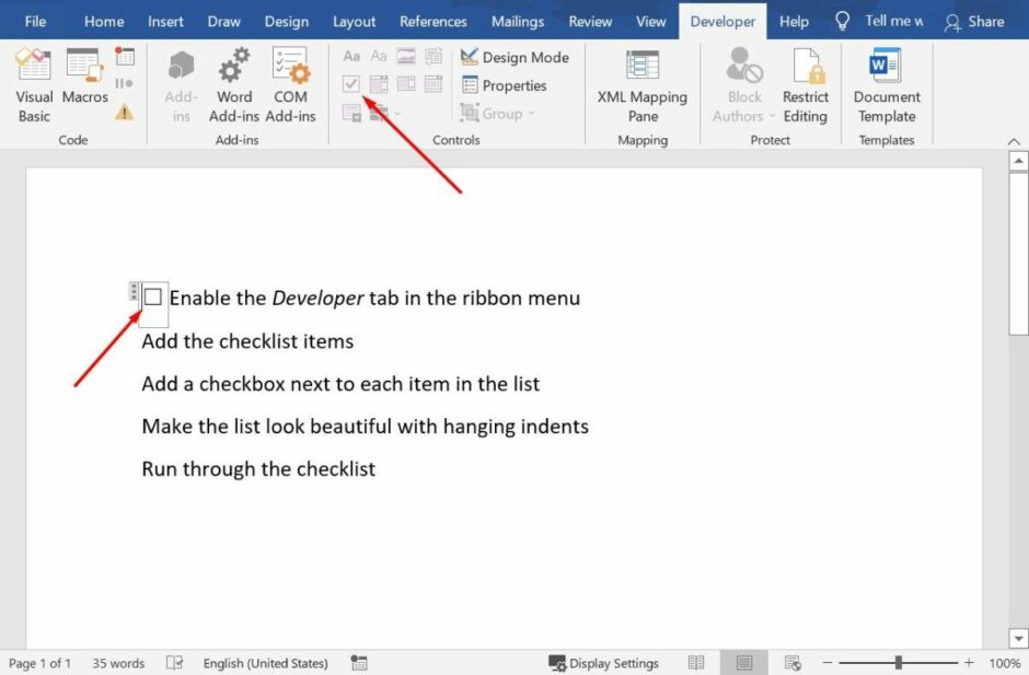How To Make A Checklist In Microsoft Word In 5 Simple Steps