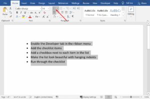 How To Make A Checklist In Microsoft Word In 5 Simple Steps
