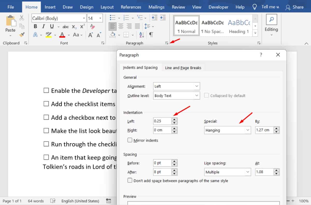 How To Make A Checklist In Microsoft Word In 5 Simple Steps