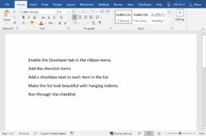 How To Make A Checklist In Microsoft Word In 5 Simple Steps