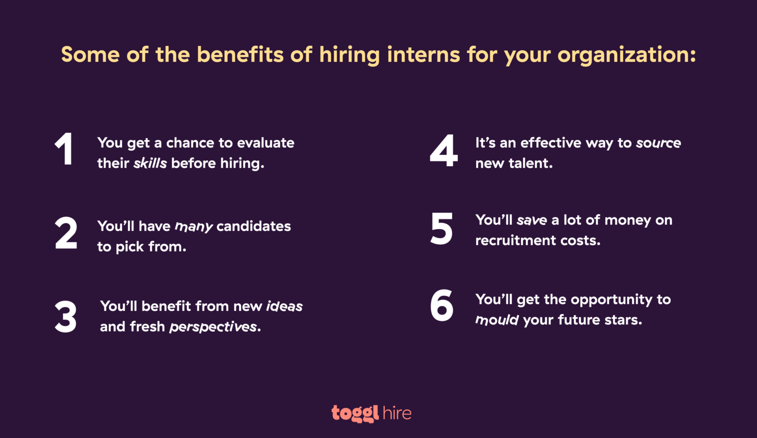 10 Best Practices for Recruiting Interns (+ideas) • Toggl Hire