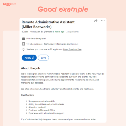 How to Write a Good Job Description + 15 Examples for Inspiration • Toggl Hire