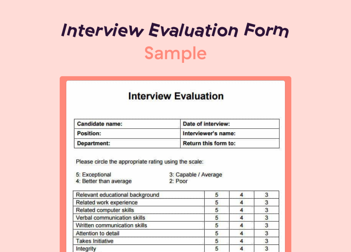 7 Tips for Designing an Interview Evaluation Form • Toggl Hire