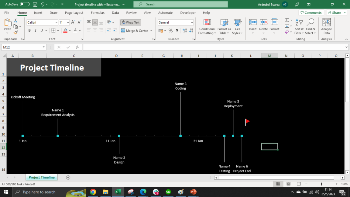 How To Create A Project Timeline In Excel (+ free templates)