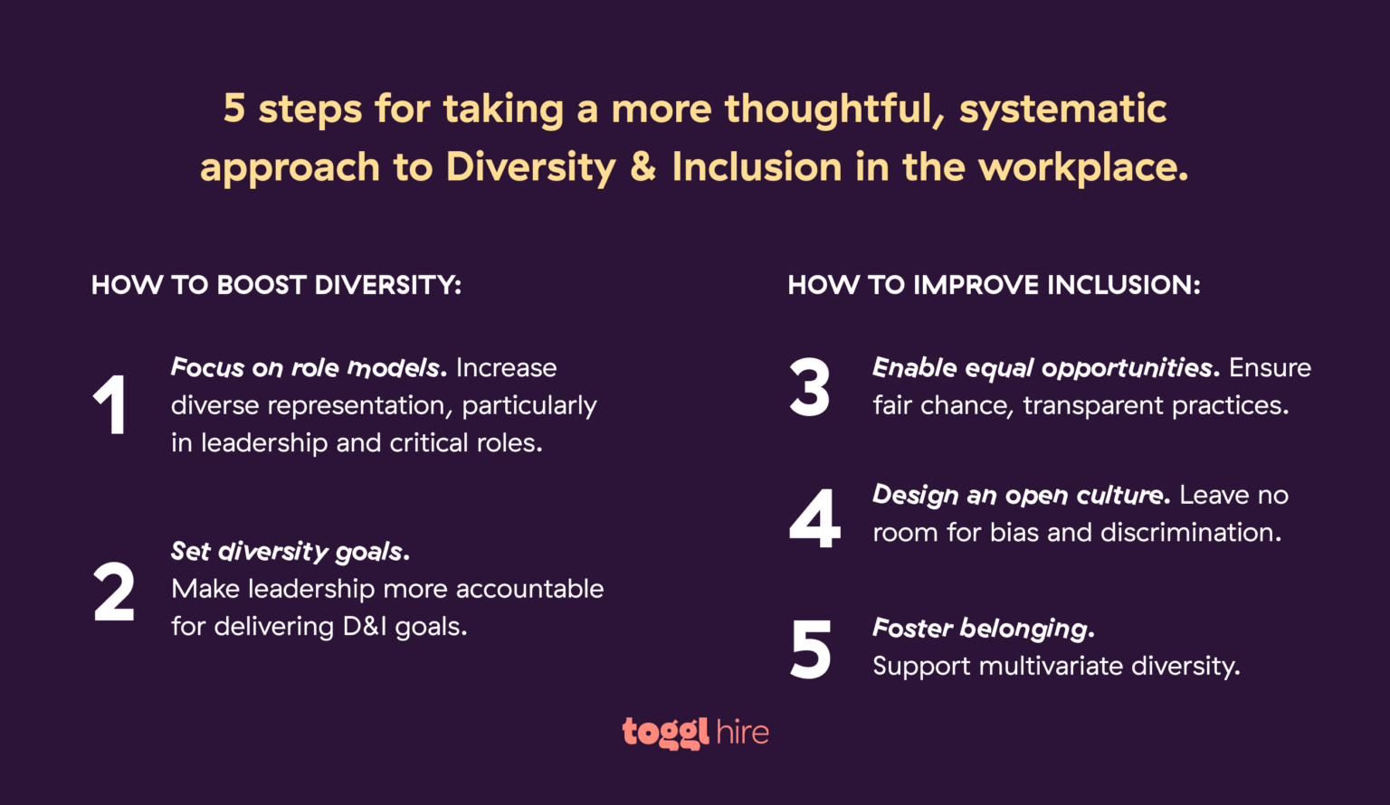 31 DEI Tips: How to Promote Inclusivity in the Workplace • Toggl Hire