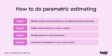 Parametric Estimating in Project Management (Formula & Steps)