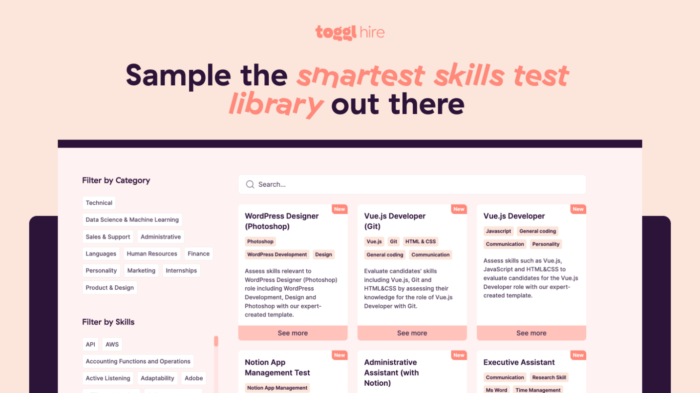 The Toggl Hire Approach to Creating Skills Tests • Toggl Hire