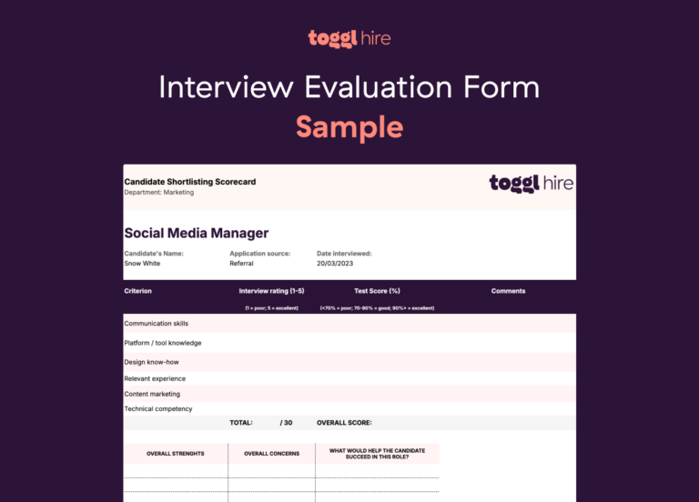 7 Tips for Designing an Interview Evaluation Form • Toggl Hire