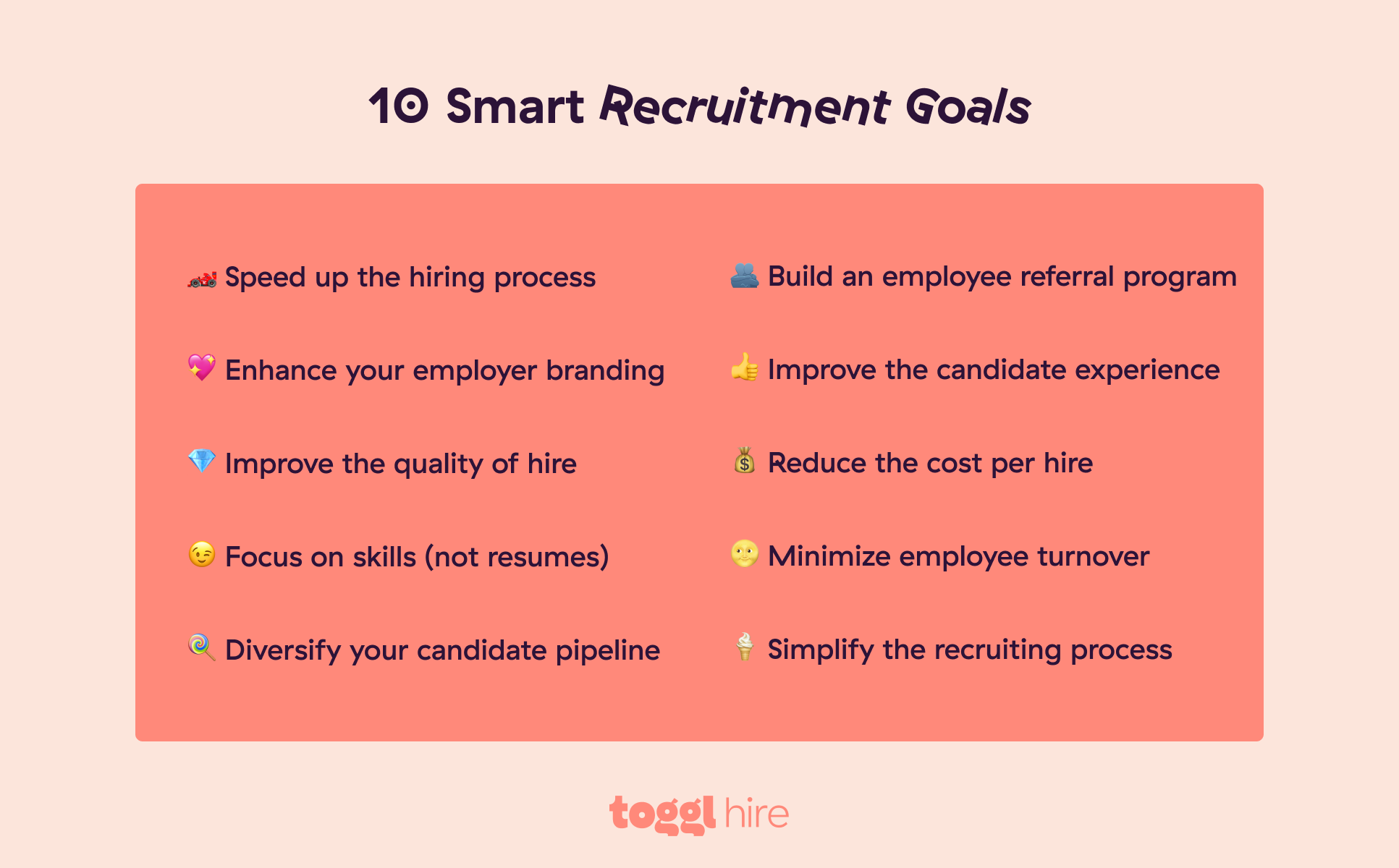10 Smart Recruitment Goals for Success in 2024 • Toggl Hire