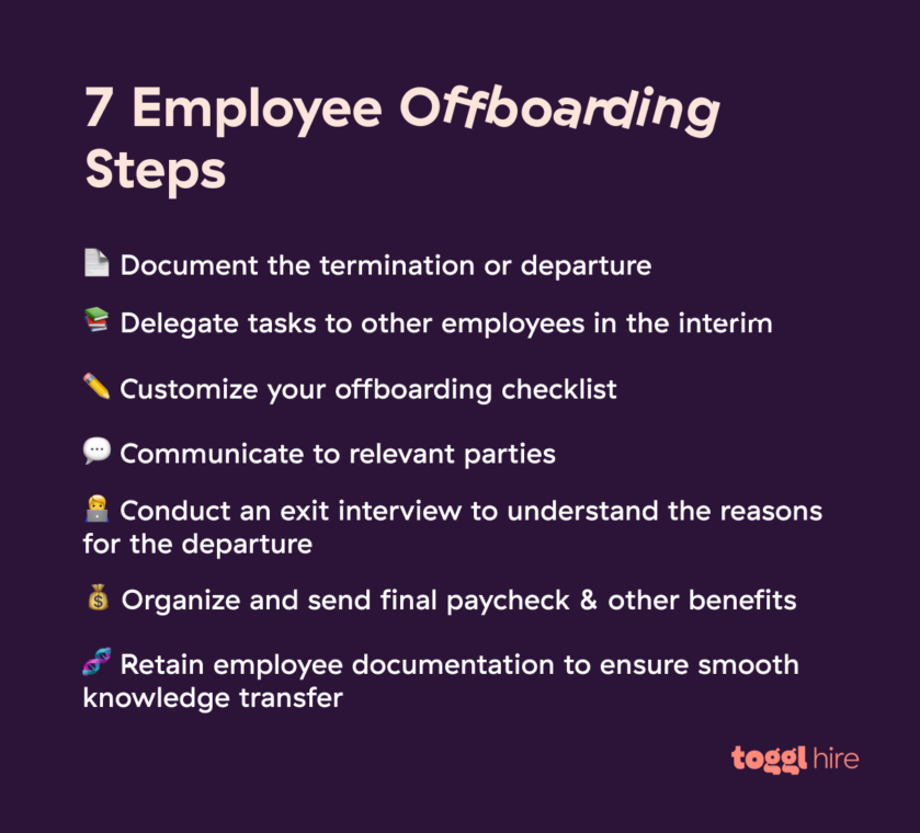 Employee Offboarding Checklist & 9-Step Process • Toggl Hire