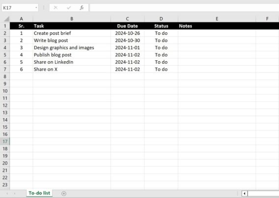 How To Make A Checklist In Excel In 5 Easy Steps