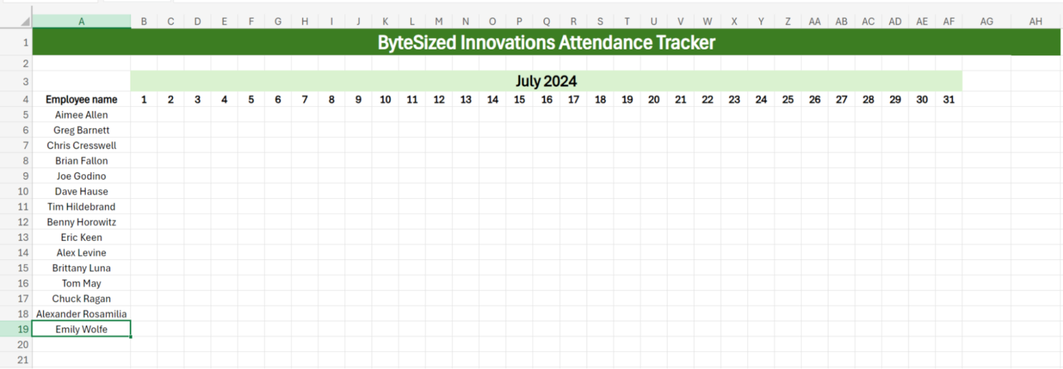 How to Make an Attendance Sheet in Excel: Step-by-Step Guide