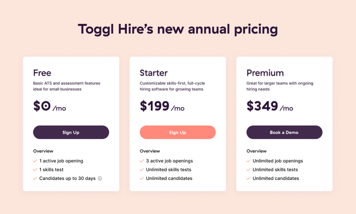 Introducing Toggl Hire’s New Pricing Plans